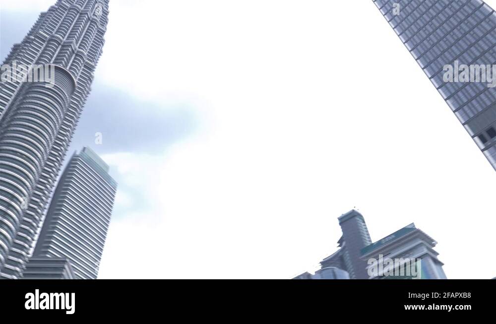 Beautiful front view of the Petronas twin towers in Kuala Lumpur ...