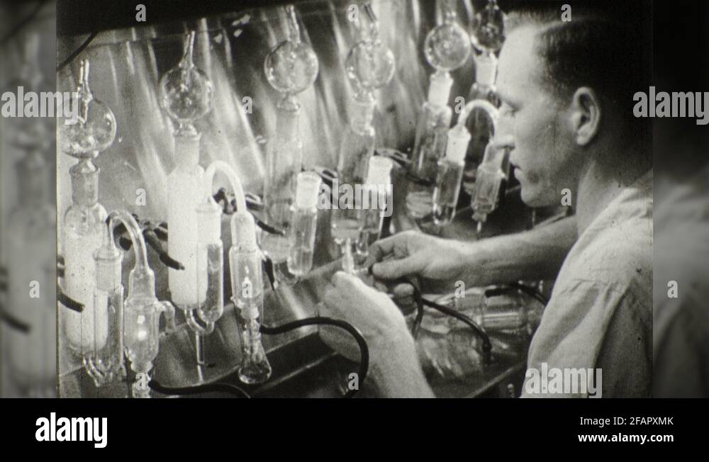 1940s Man Scientist Inventor Research Discovery in Laboratory Vintage ...