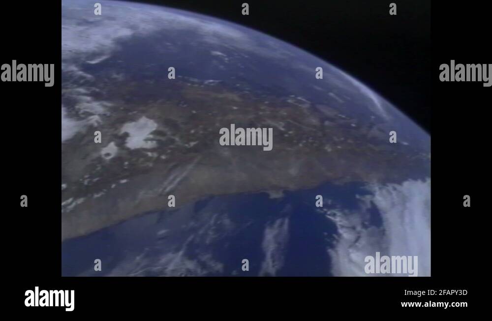 1990s: Earth from space. Astronaut floats in space Stock Video Footage ...