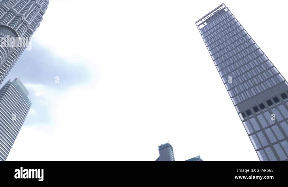 Beautiful front view of the Petronas twin towers in Kuala Lumpur ...