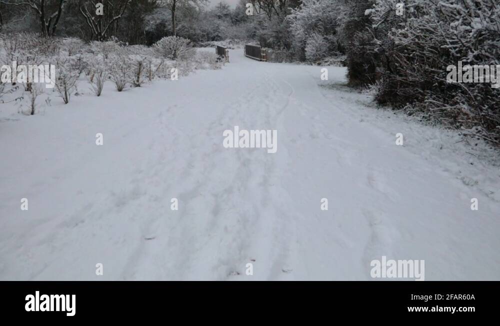 Snowy path with footprints Stock Videos & Footage - HD and 4K Video ...