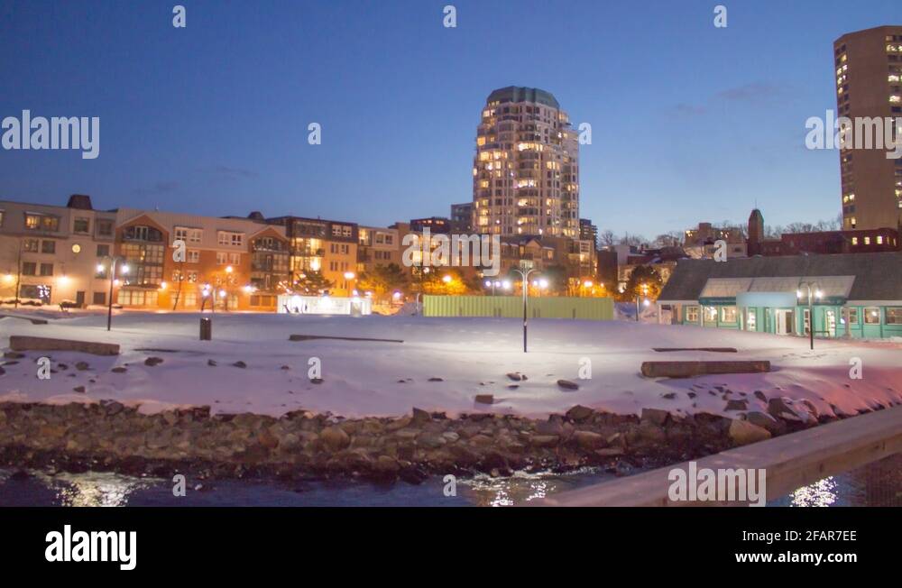 Halifax waterfront architecture at night Stock Videos & Footage - HD ...