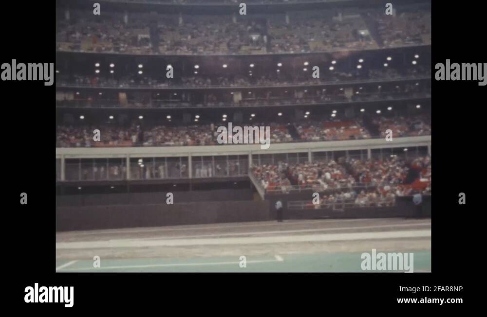 Crowd gathered at Astrodome stadium during Apollo 11 Ceremony - 1969 ...
