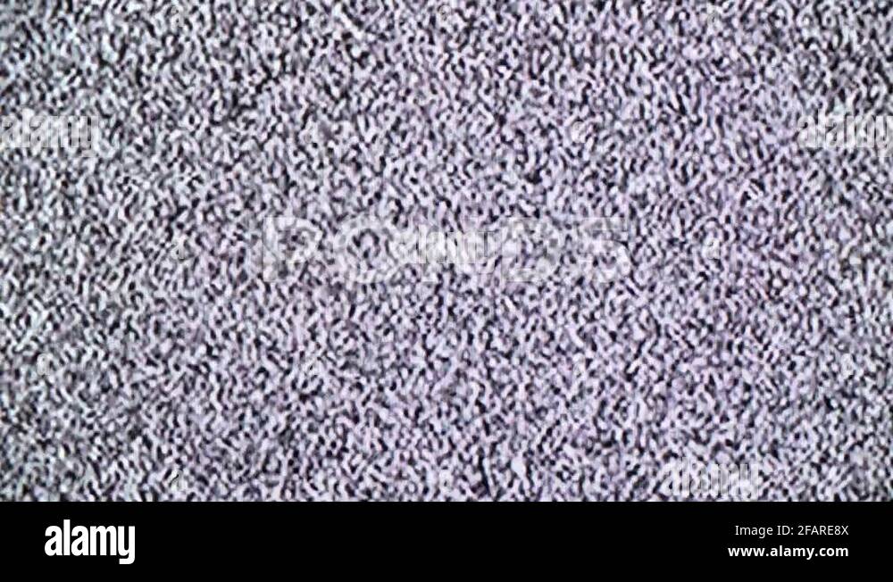 TV static screen, looping old fashioned no signal error Stock Video Footage - Alamy