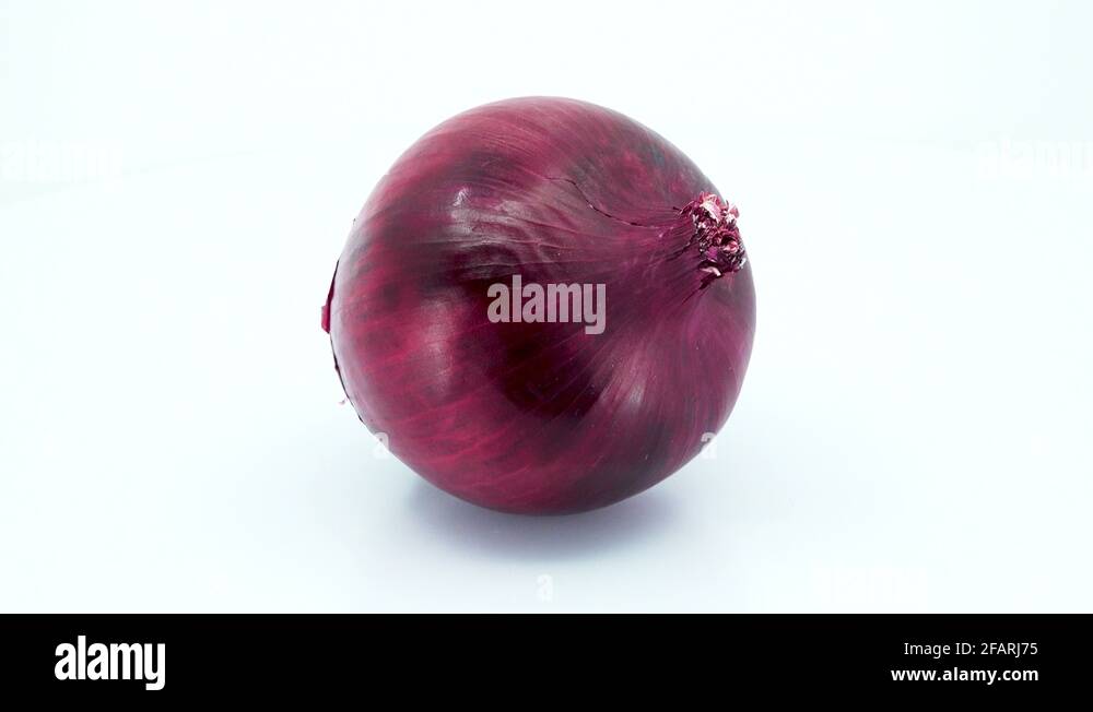 Whole red onion center screen in 4k 3840 x 2160 Rotating Loop-able 360 ...