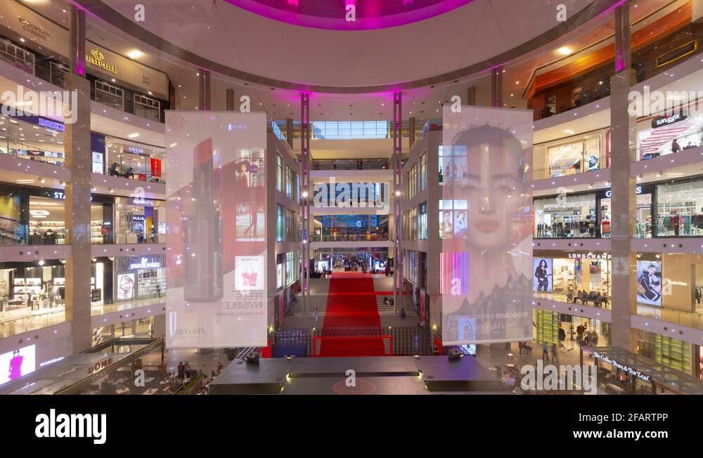 kuala lumpur train station mall main hall panorama 4k timelapse ...