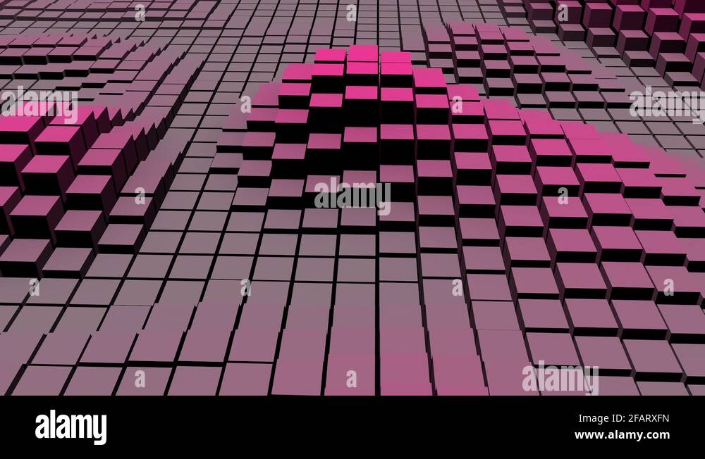 Pink cubed blocks background in continuous loop Stock Video Footage - Alamy