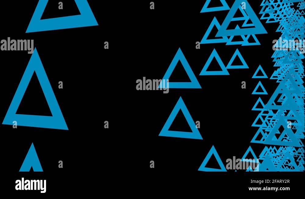 Blue triangle shapes in 3D environment, background Stock Video Footage ...