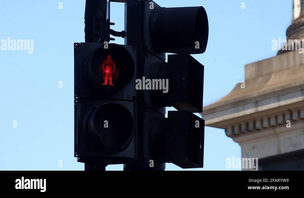 Traffic Junction Crossing Signs in Trafalgar Square Showing Differing ...