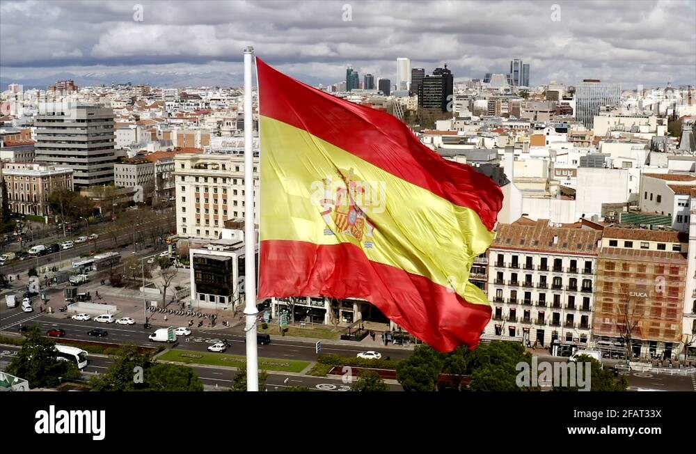 Spanish flag madrid Stock Videos & Footage - HD and 4K Video Clips - Alamy