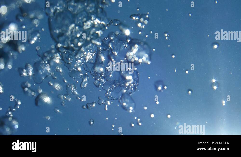 Natural Light Rays in Pure Water, Shining Through the Air's Moving ...