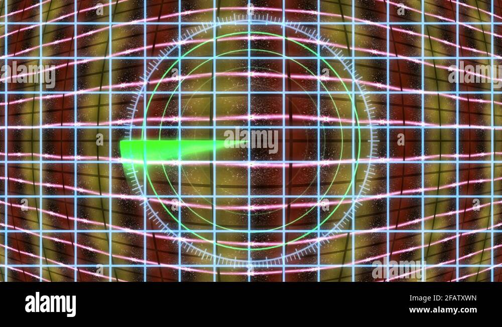 HUD panel with a radar grid and a moving background. Motion graphics ...