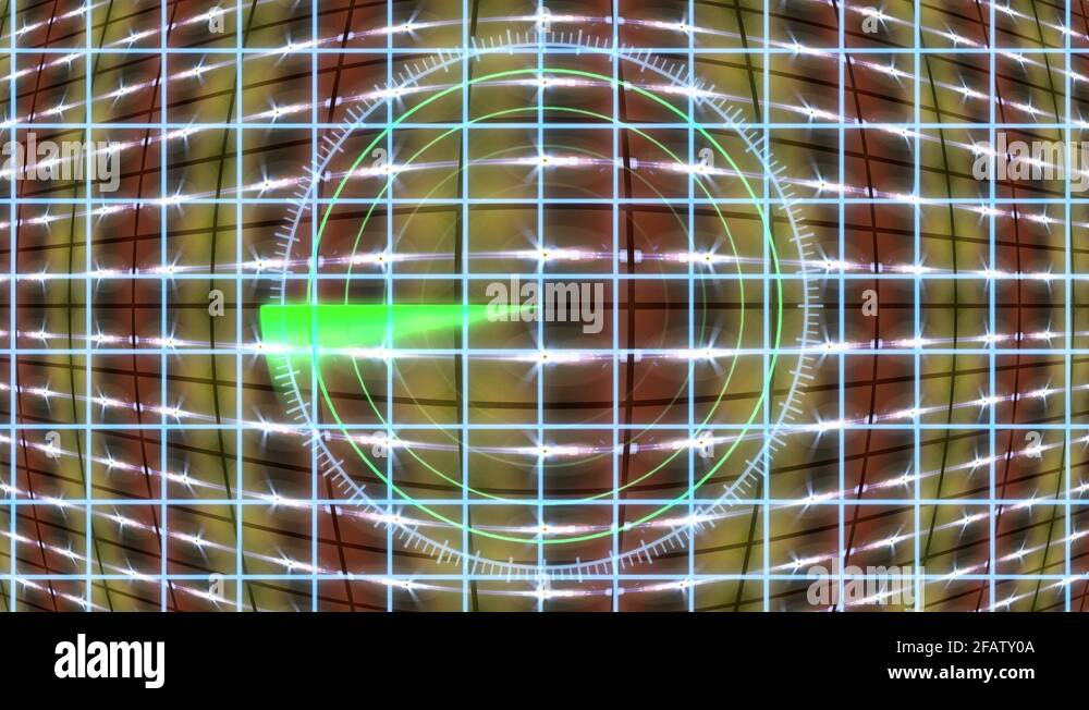 HUD panel with a radar grid and a moving background. Motion graphics ...