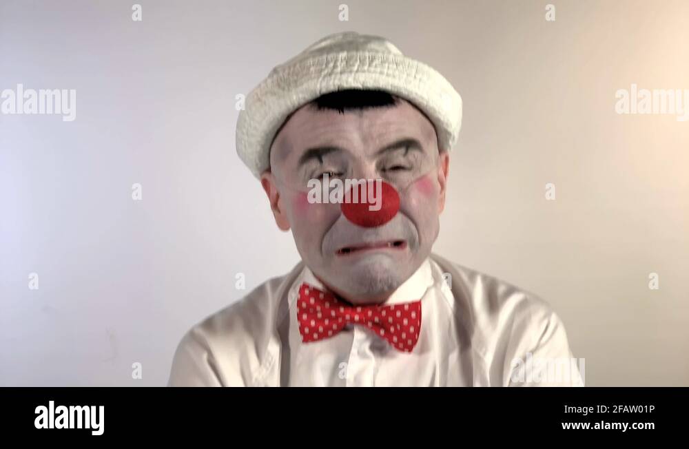 Emoji Clown - Loudly Crying Face. A mime clown wailing and streams of ...