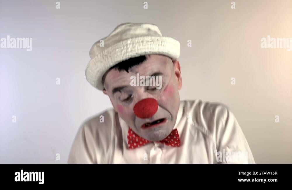 Emoji Clown - Crying Face. A sad mime clown with a big tear running ...