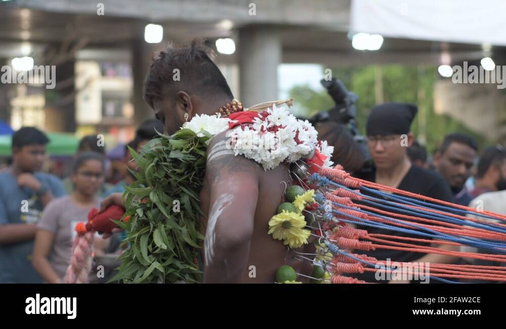 Hindu Devotee Ritual Thaipusam Festival. Batu Caves, Malaysia Stock ...