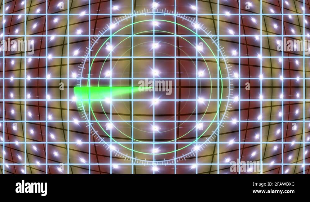 HUD panel with a radar grid and a moving background. Motion graphics ...