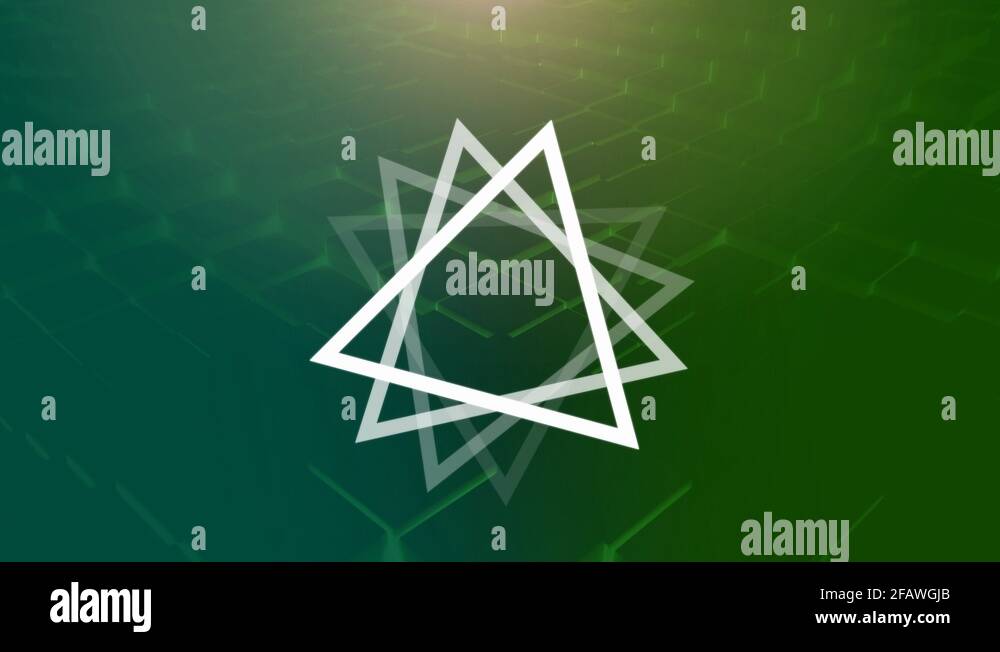 Spinning triangle with moving 3d floor background Stock Video Footage ...