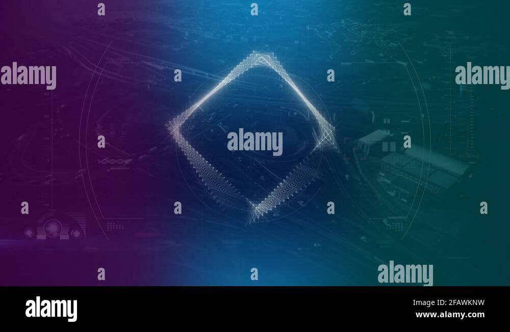 Luminous square appears and disappears on dark background Stock Video ...