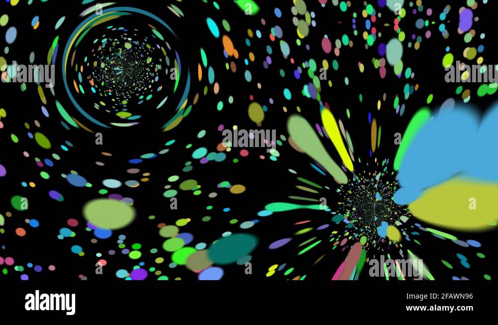 Confetti Blaster Canon Animation gets distorted by two glass spheres ...