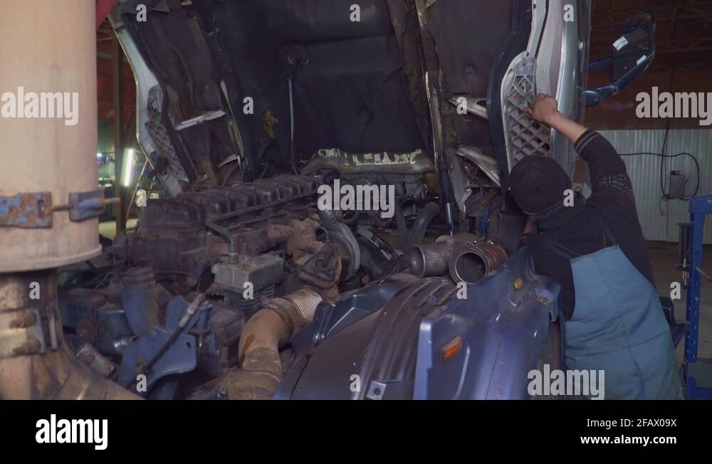 Truck cab engine mechanic Stock Videos & Footage - HD and 4K Video ...