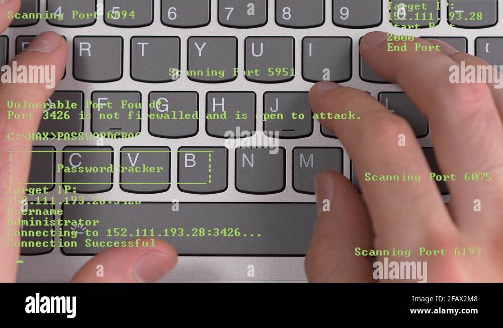 Hacker Typing on a Keyboard Codes Stock Video Footage - Alamy
