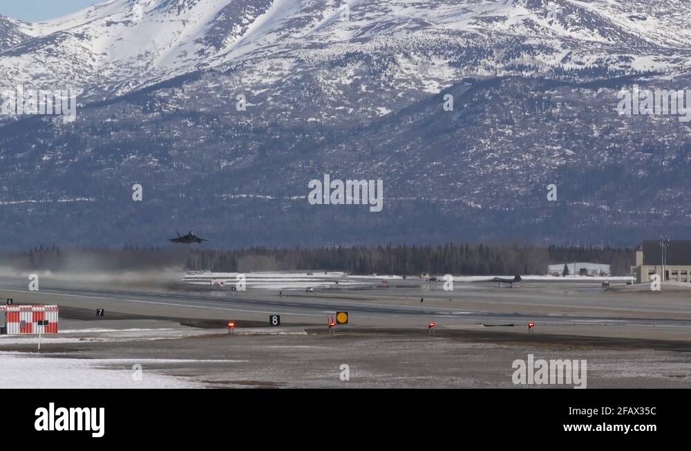 An f 22 raptor from elmendorf air force base Stock Videos & Footage ...