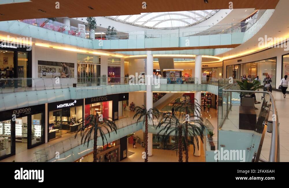 Luxury landmark shopping mall cafe atrium Stock Videos & Footage - HD ...