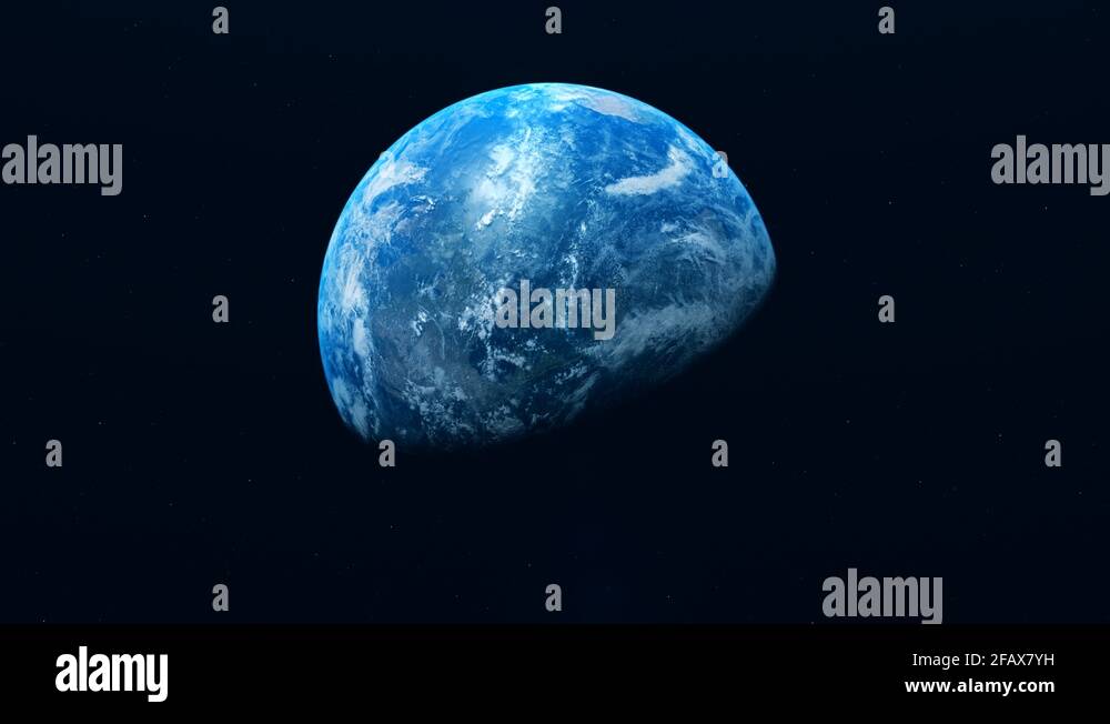 Earth from space. 4K UHD. Ultra Realistic 3D Animation. North & South ...