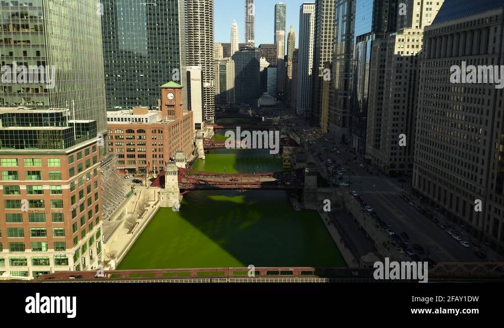 Chicago river green aerial Stock Videos & Footage - HD and 4K Video ...