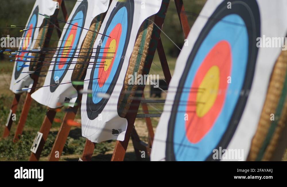 Archery arrows in targets Stock Videos & Footage - HD and 4K Video ...