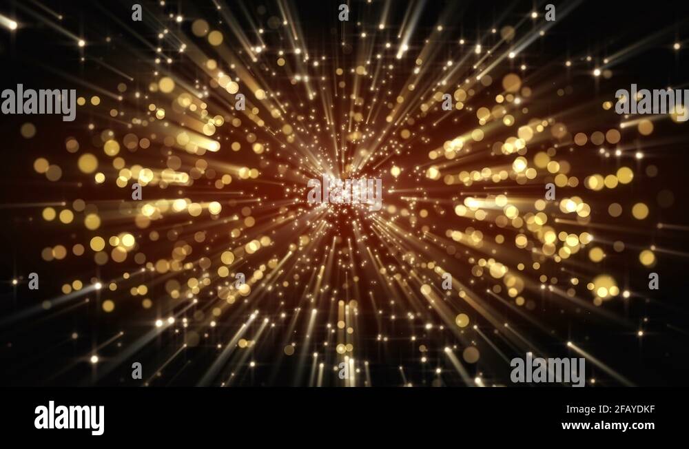 4K Abstract motion background animation shining particles dust wave ...