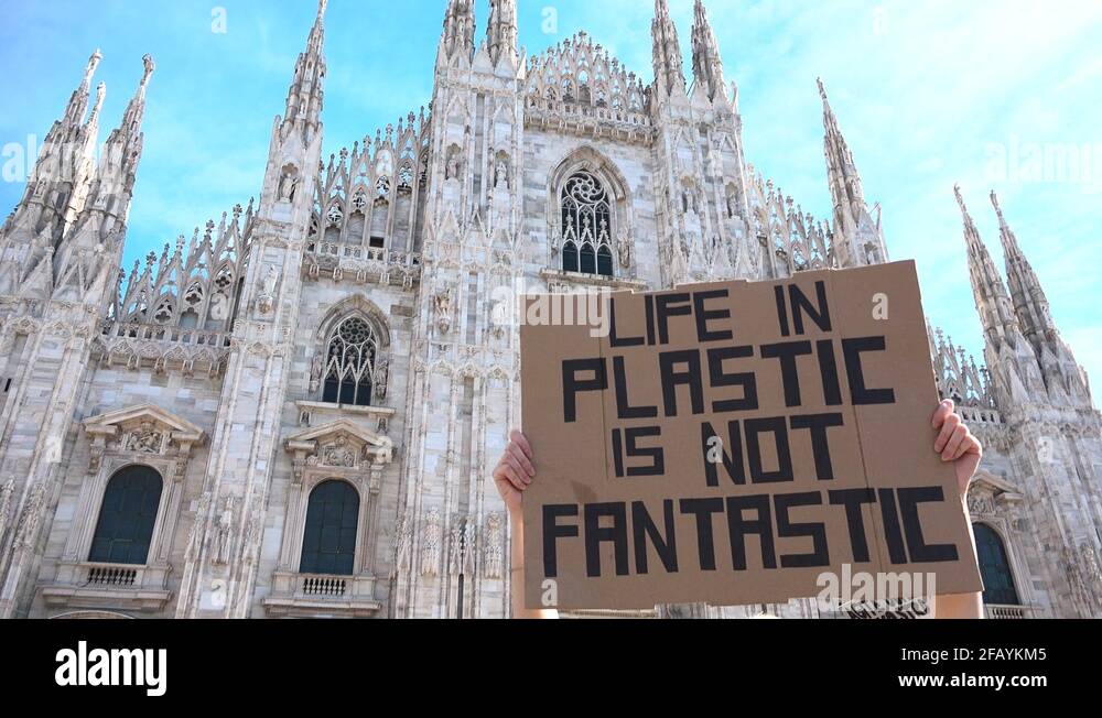 Picket sign for global strike for climate, Friday for future, Duomo ...