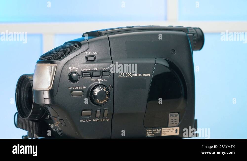 Retro 90s 80s Retro VHS Camcorder Video Camera Rotating Stock Video ...