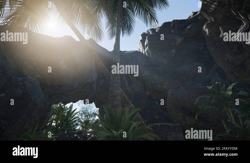 Sunlight through the chimney cave in Thailand Stock Video Footage - Alamy