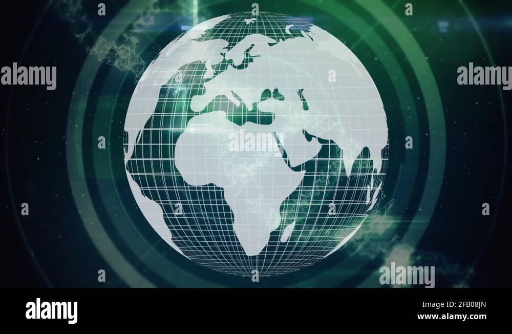Spinning globe surrounded by binary code and DNA helix Stock Video ...
