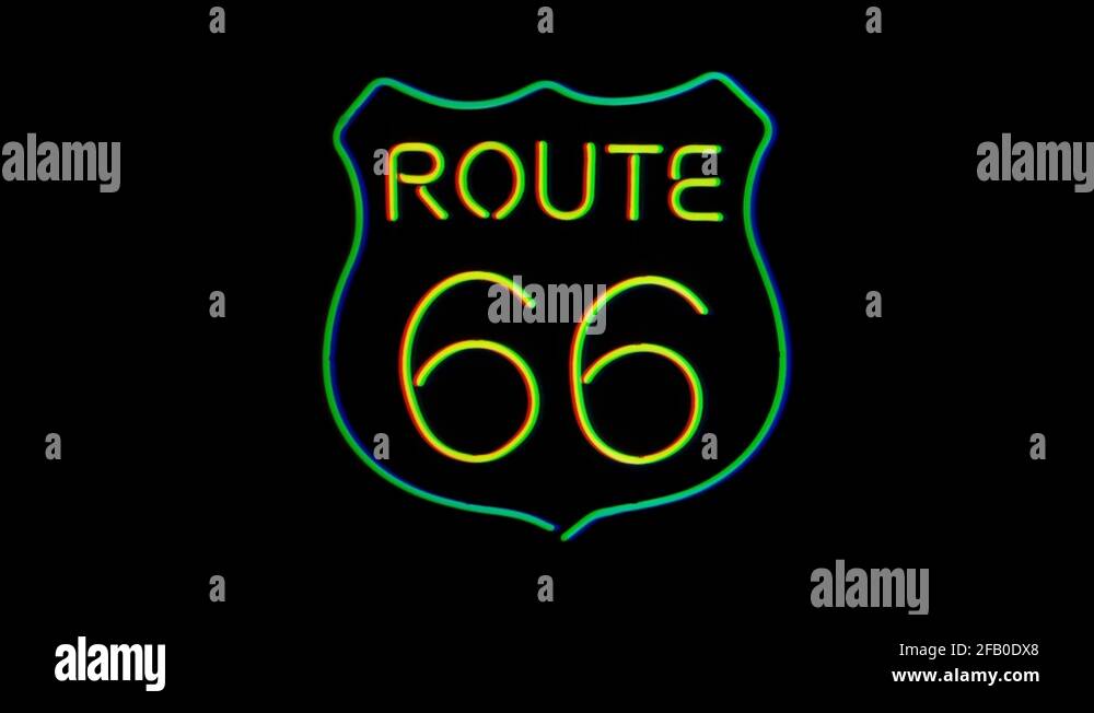 Route 66 neon sign Stock Videos & Footage - HD and 4K Video Clips - Alamy