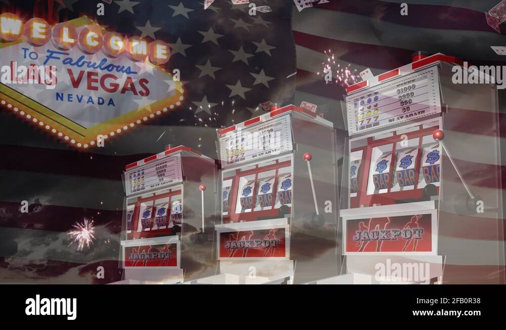 Slot machine falling on grapes while game cards falling down and ...