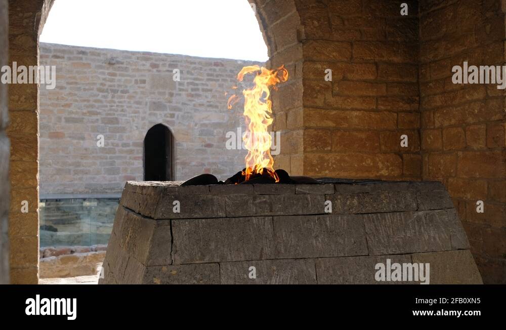 Baku ateshgah temple fire temple of baku Stock Videos & Footage - HD ...