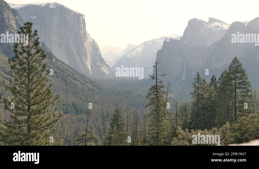 Half dome yosemite valley from tunnel view Stock Videos & Footage - HD ...