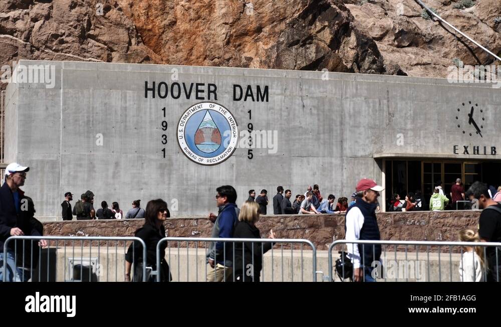 Hoover Dam Hydroelectric Power Plant, Tourist Attraction Stock Video ...