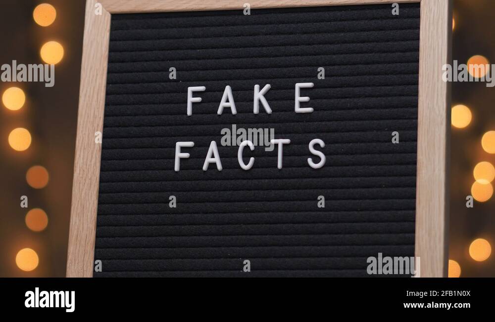 FAKE FACTS Words Message Sign Stock Video Footage - Alamy