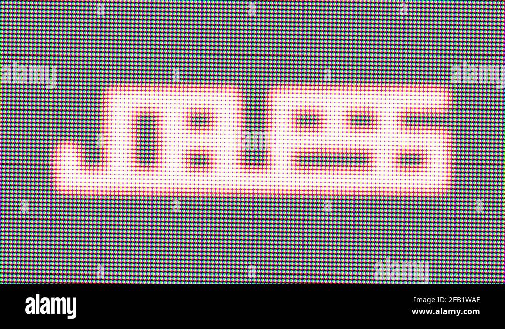 A halftone red text message appearing from a white uniform background ...
