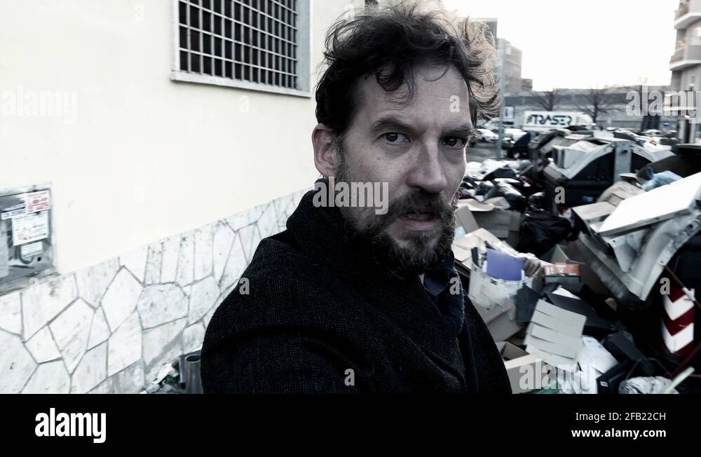 Man angry about dirt trash pollution in the world concept Stock Video ...