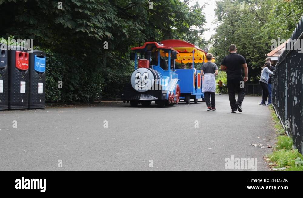 Thomas Tank engine themed land-train amusement ride, Saltwell Park ...