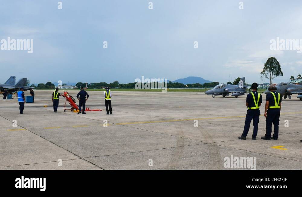 RMAF (Royal Malaysian Air Force) BAE Hawk jet during opening day at ...