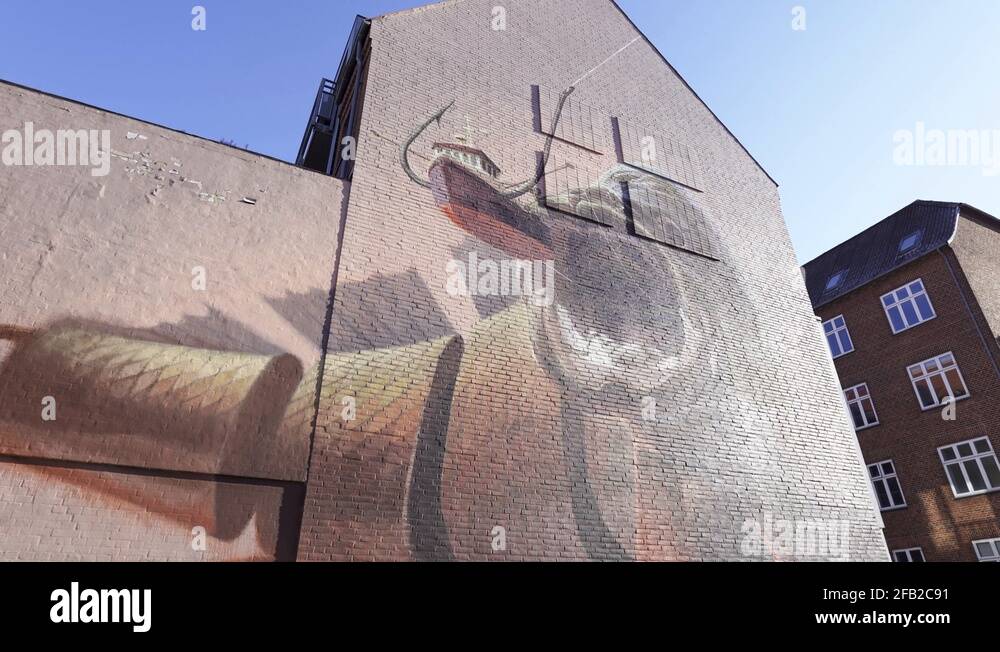 Street art / Graffiti by Wes21 and Onur of a giant fish made to sushi ...