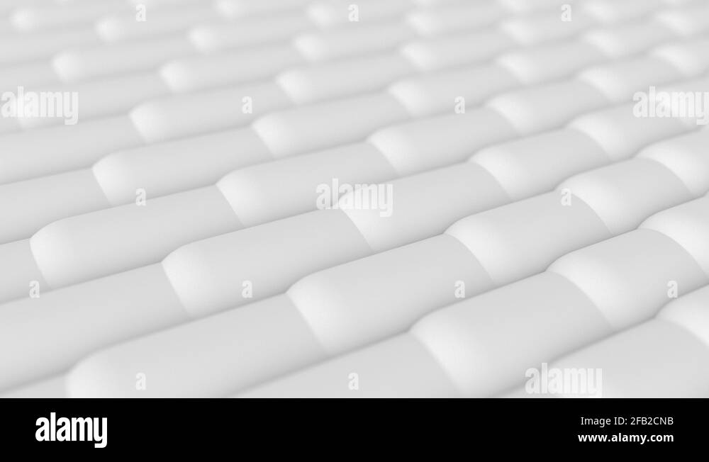 Abstract 3d white shapes background 4k animation. Computer render loop ...