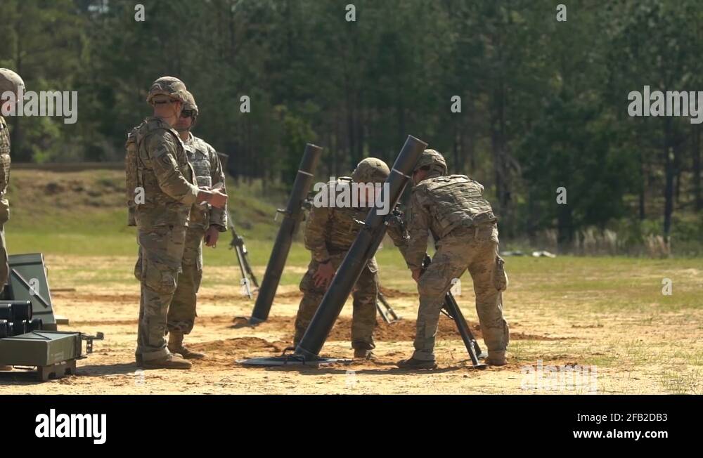 Mortar teams conduct live fire operation - 2018 Stock Video Footage - Alamy
