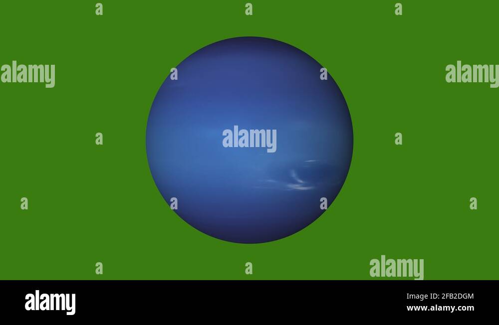 Motion graphic render of spinning planet Neptune on green screen Stock ...